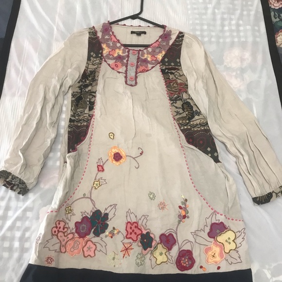 Double Zero | Dresses | Double Zero Size Small Embroidered Dress | Poshmark